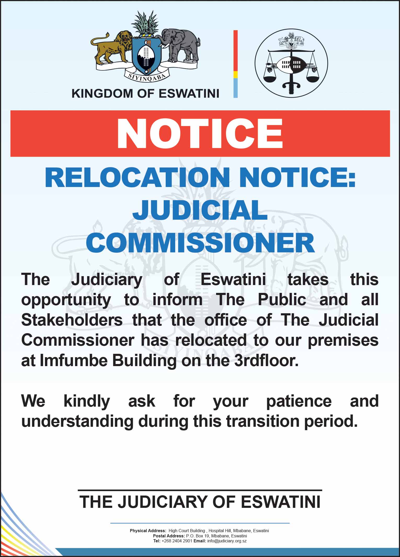 Notices | Times of Eswatini